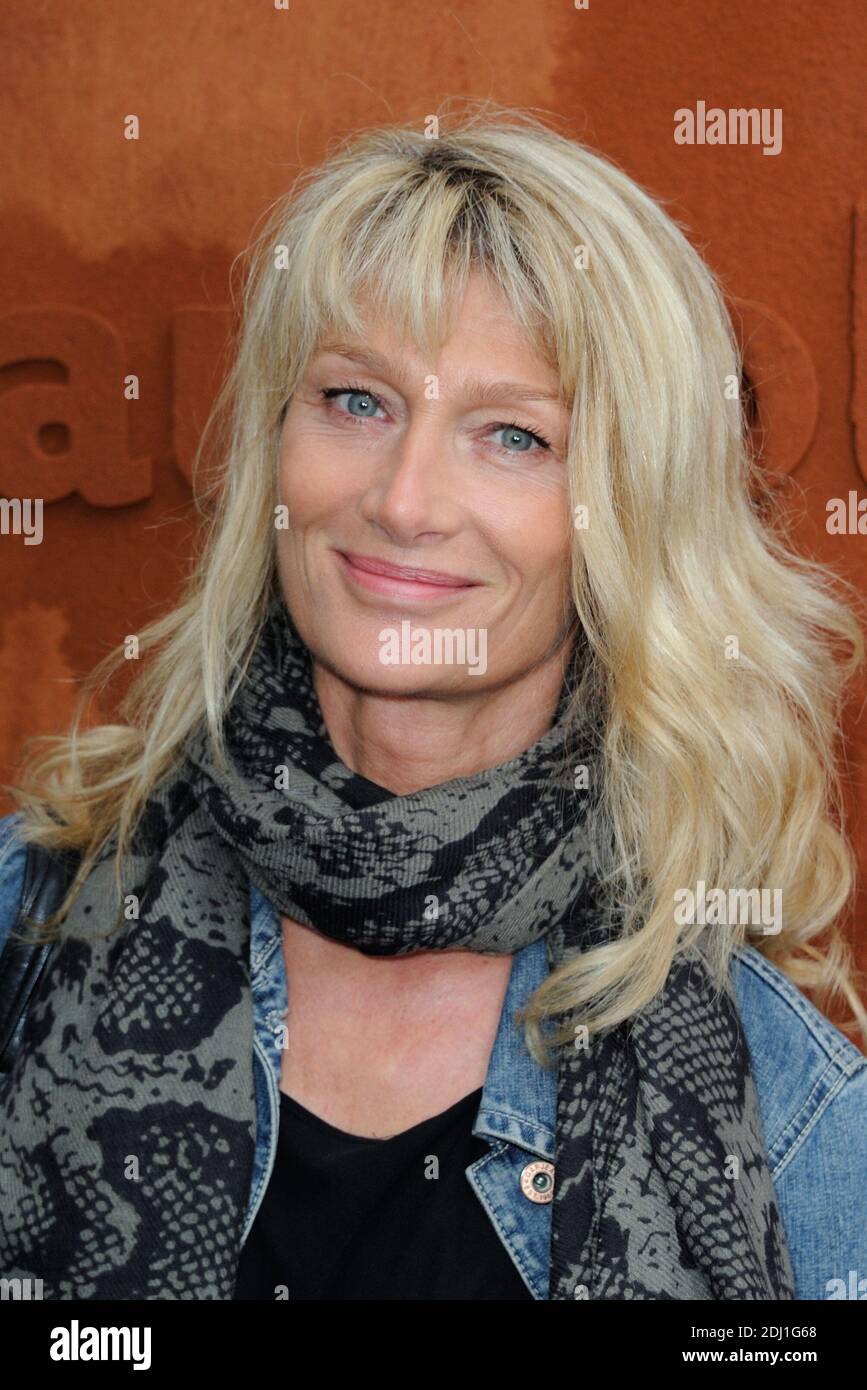 Isabelle Camus posing at the Village during French Tennis Open at Roland-Garros arena in Paris ...