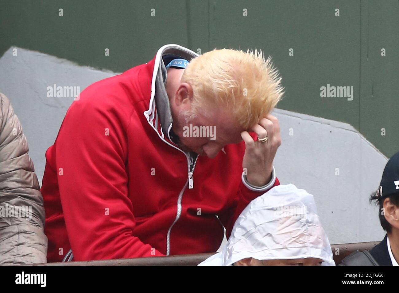 Former tennis star Germany's Boris Becker watches the men's fourth ...