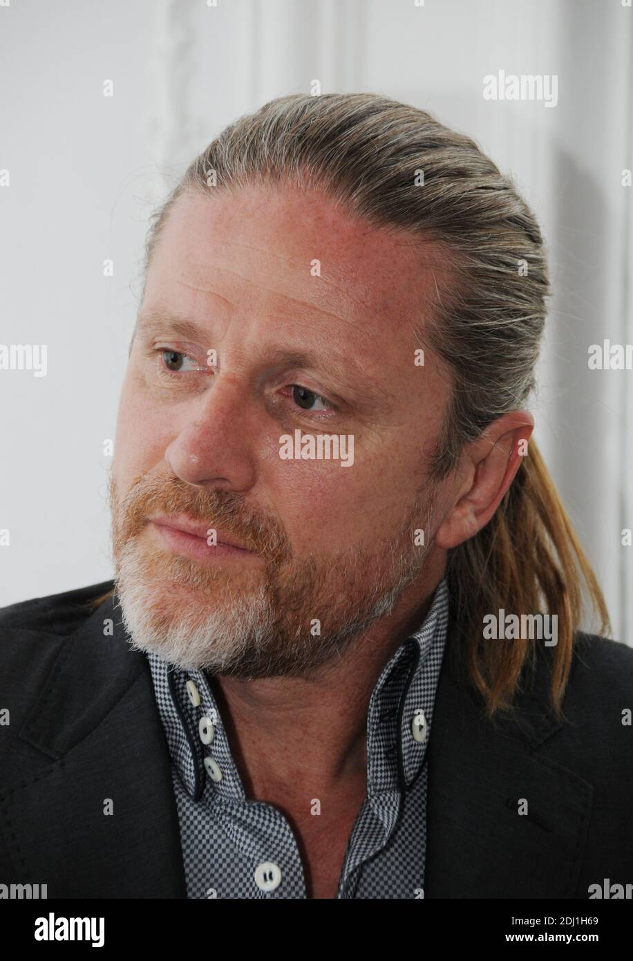 Exclusive - Emmanuel Petit during a press conference for RMC Sport i in ...