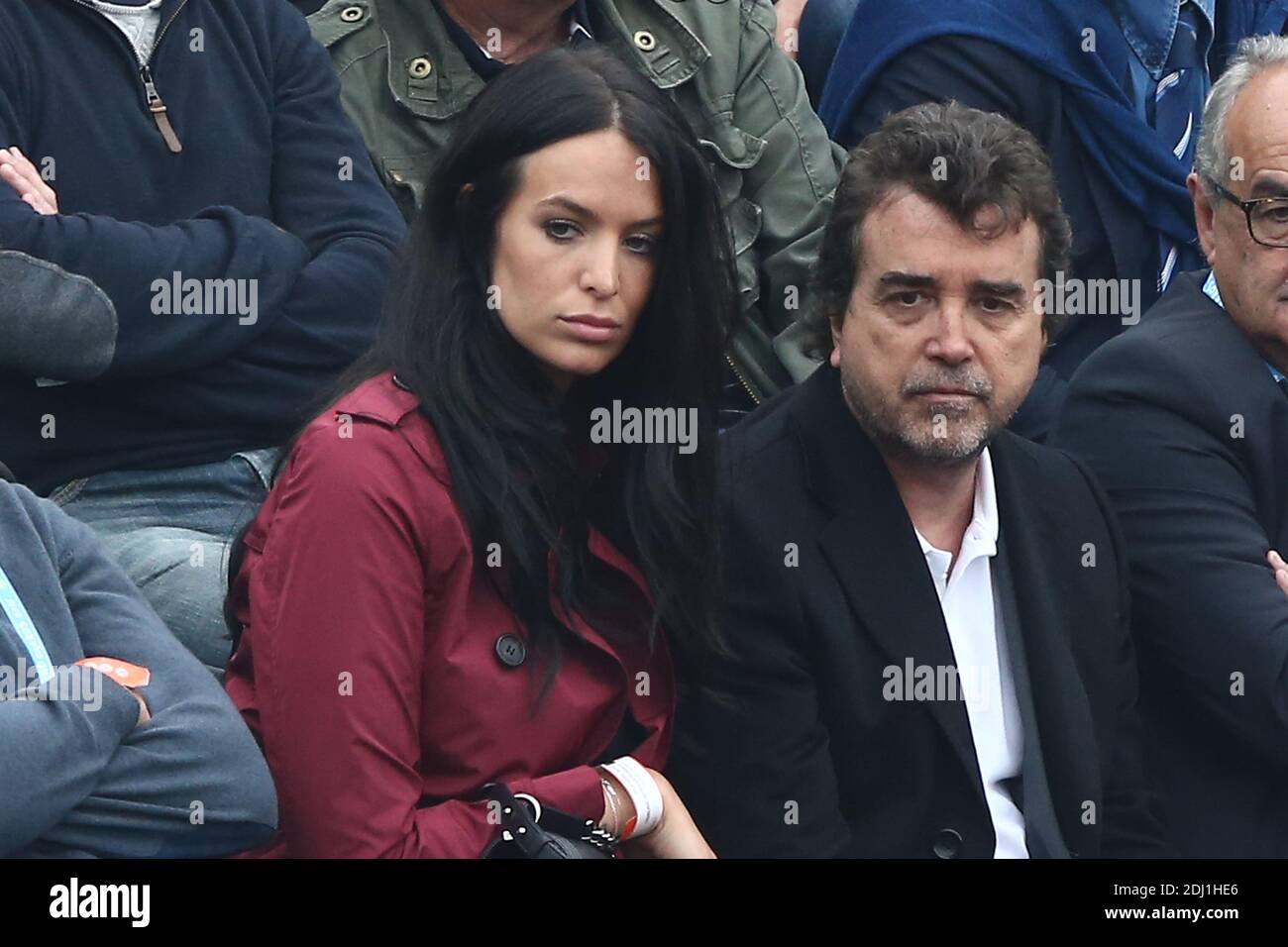 Arnaud Lagardere and Jade Foret in the VIP Tribune during French Tennis ...
