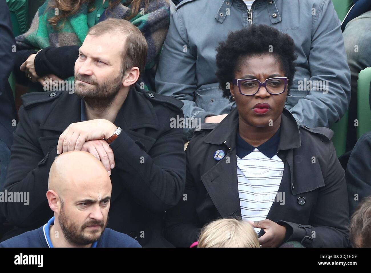 Guest in the VIP Tribune during French Tennis Open at Roland-Garros ...