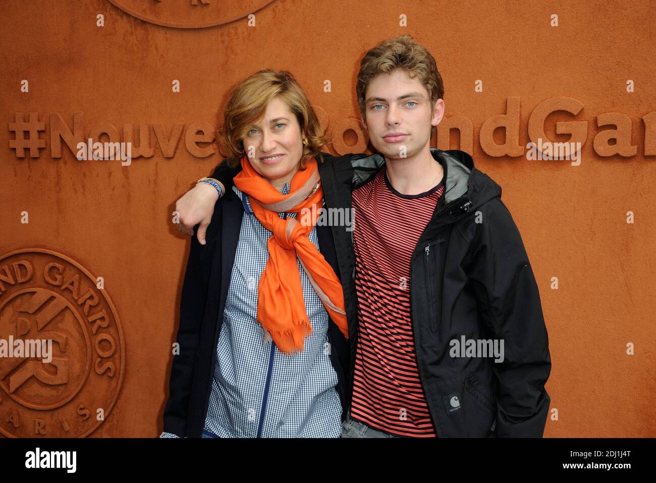 Raphael Cohen, Emmanuelle Devos posing at the Village during French ...