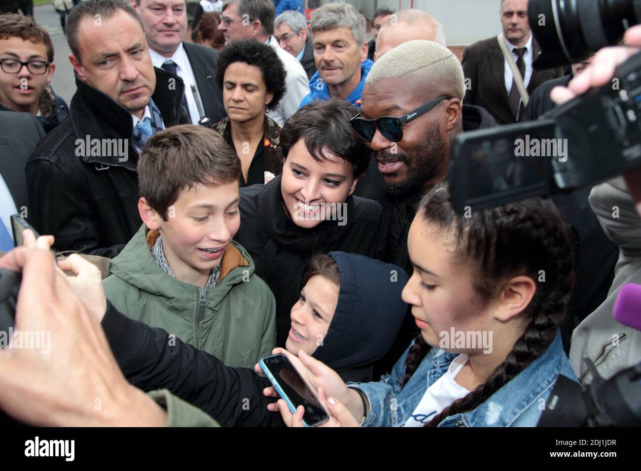 The French Minister of Education Najat Vallaud-Belkacem and french ...