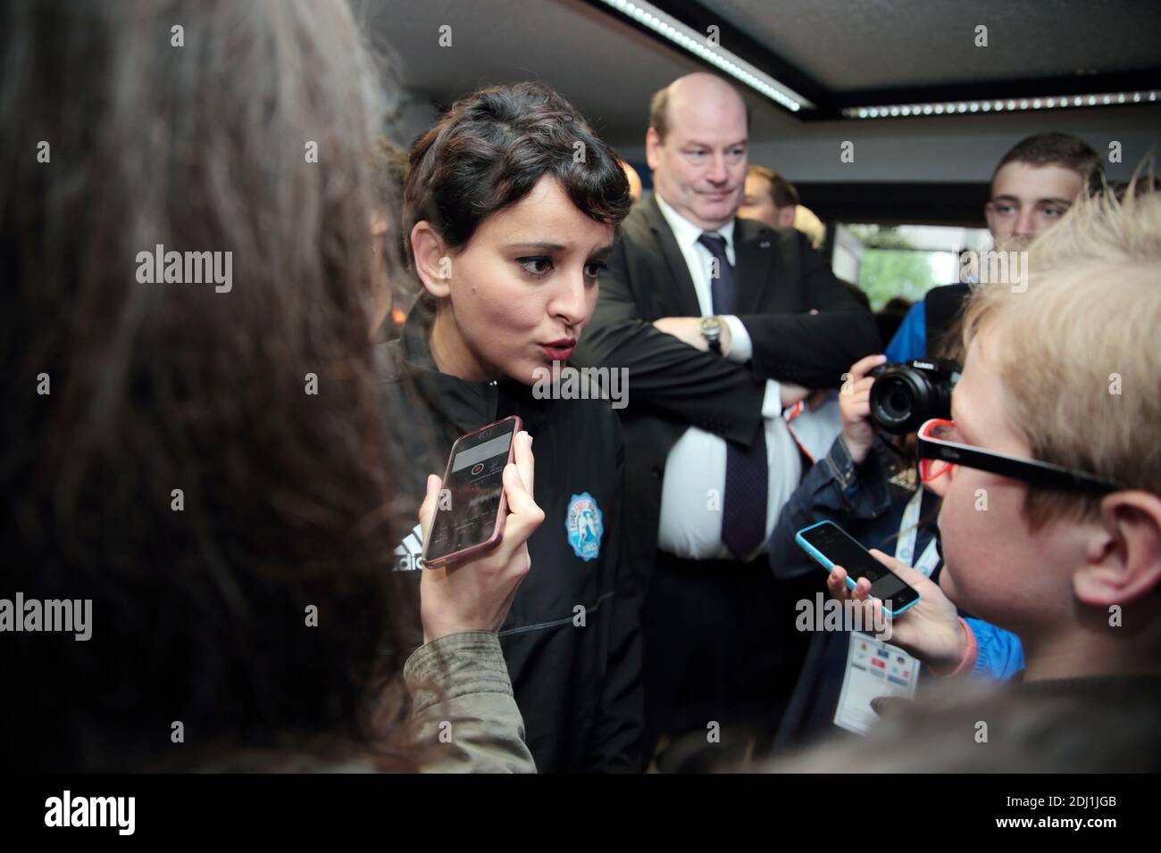 The French Minister of Education Najat Vallaud-Belkacem and french ...