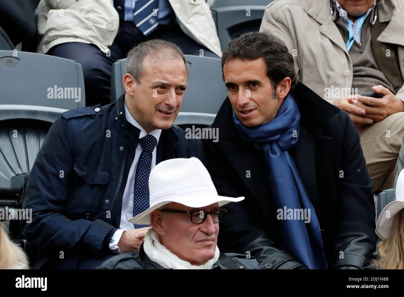 Alexandre Bompard attending the 1/2 final round of the 2016 BNP Paribas ...