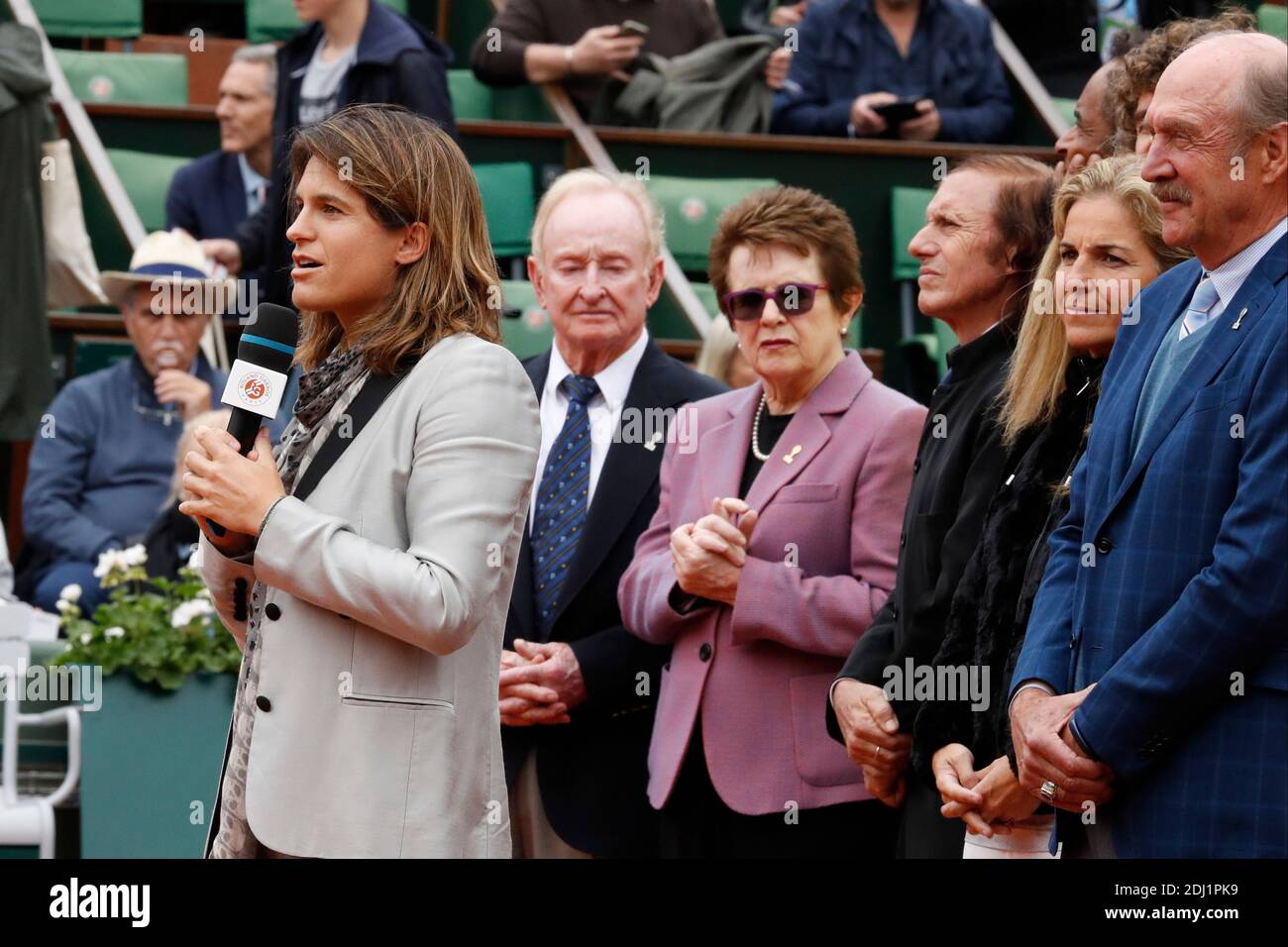Tennis legend Amelie Mauresmo during a ceremony introducing Amelie ...