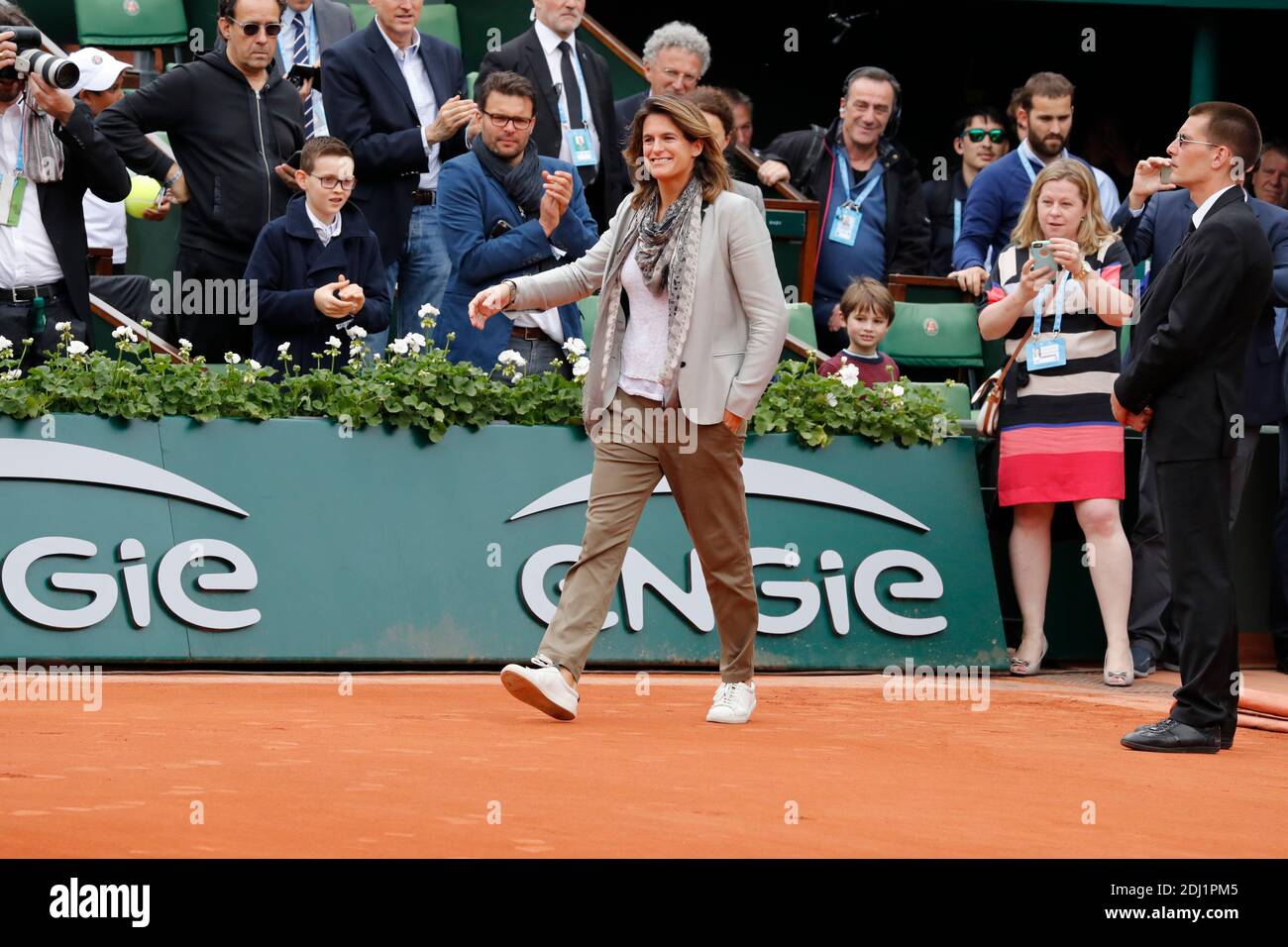 Tennis legend Amelie Mauresmo during a ceremony introducing Amelie ...