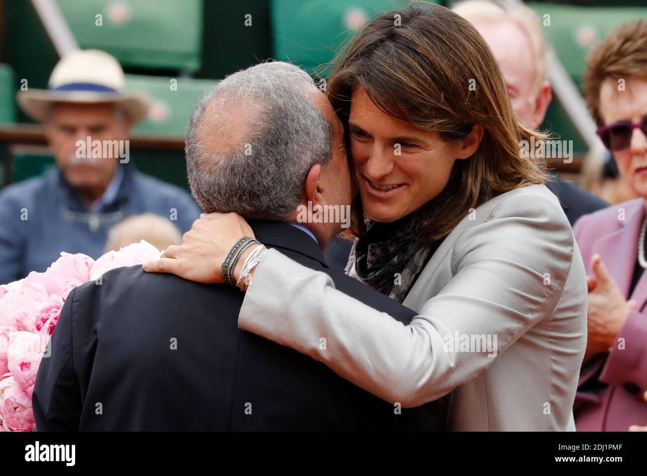Tennis legend Amelie Mauresmo during a ceremony introducing Amelie ...