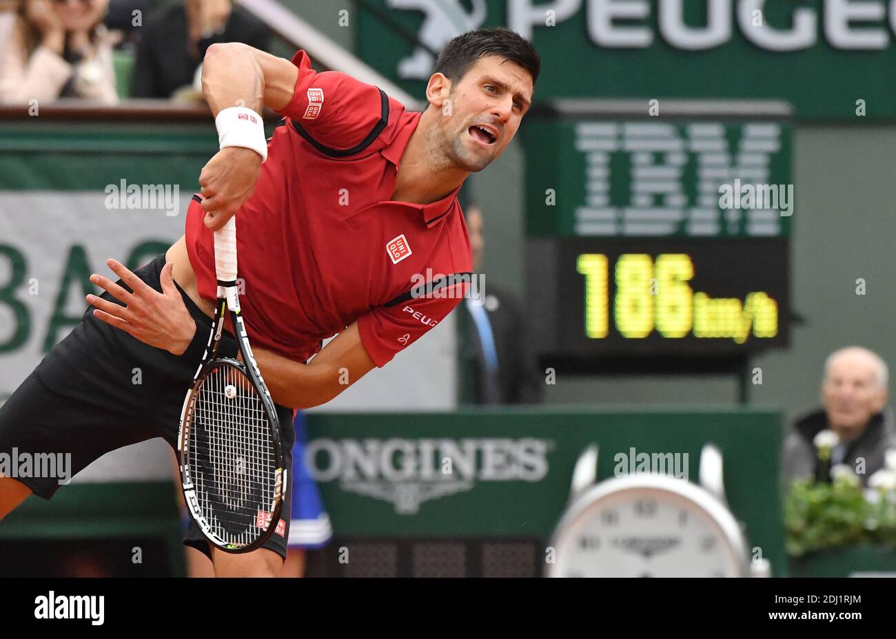 FRANCE, Paris : Serbia's Novak Djokovic returns the ball to Great ...