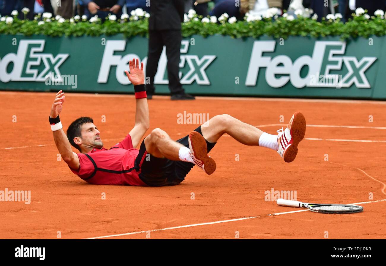 FRANCE, Paris : Serbia's Novak Djokovic returns the ball to Great ...