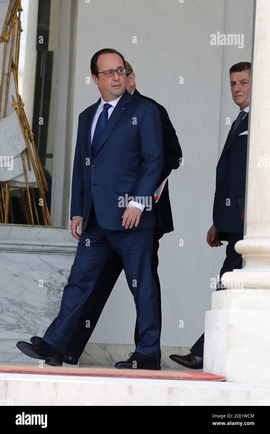 French President Francois Hollande and his Military Chief of Staff ...