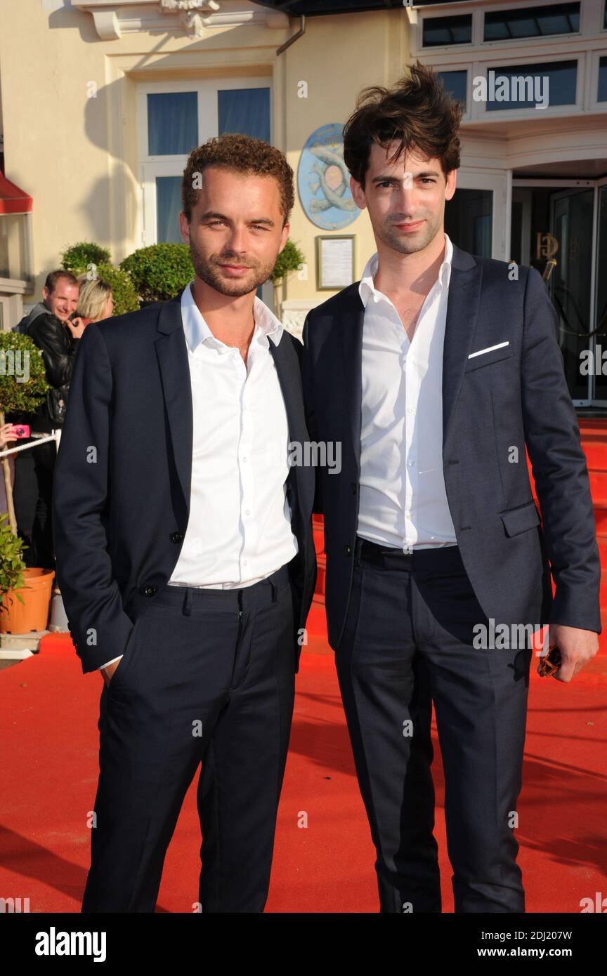 Geoffrey Couet and Francois Nambot arriving to the closing ceremony of ...