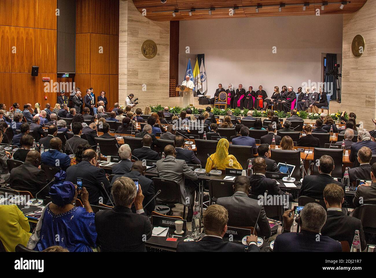 Pope Francis visited the United Nations World Food Program headquarters ...