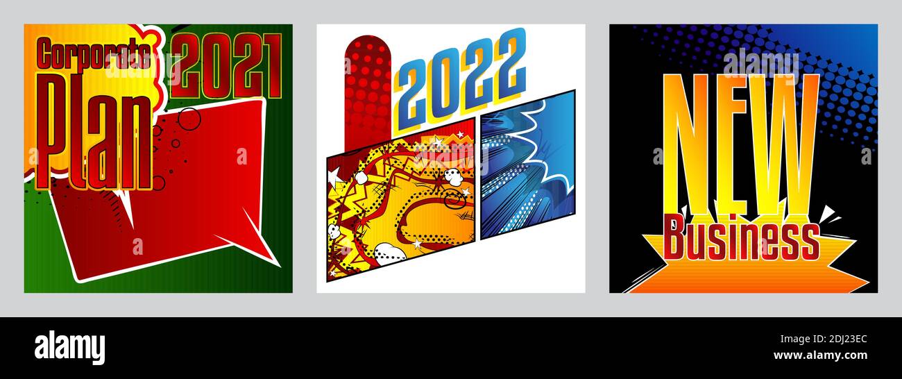 Comic book business presentation template. Vector graphic for company ...