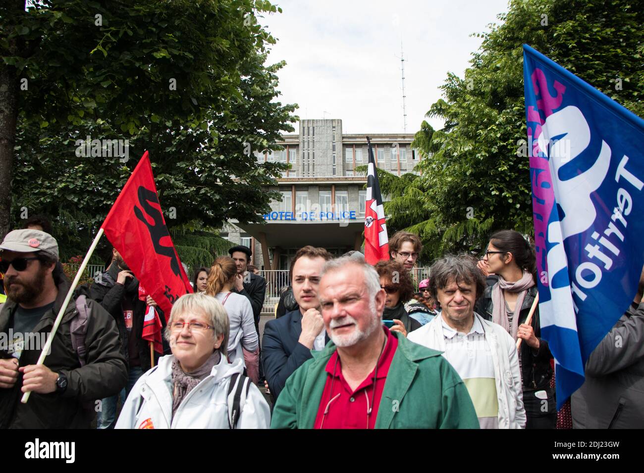 Ce mardi 14 juin à Rennes, plus de 2500 personnes ont manifesté contre ...