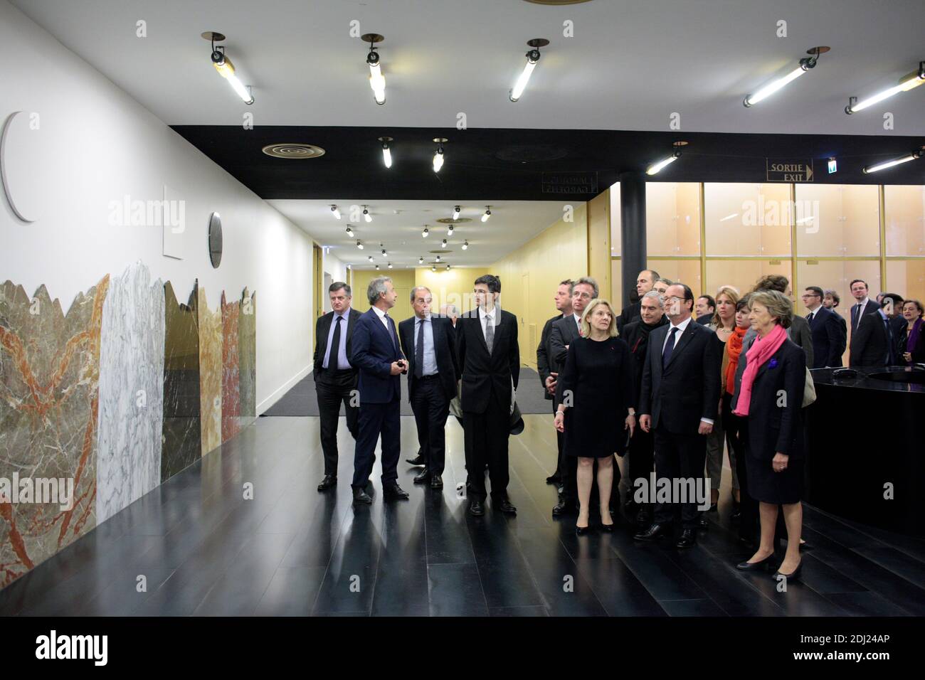 French President Francois Hollande along with Versailles Museum ...