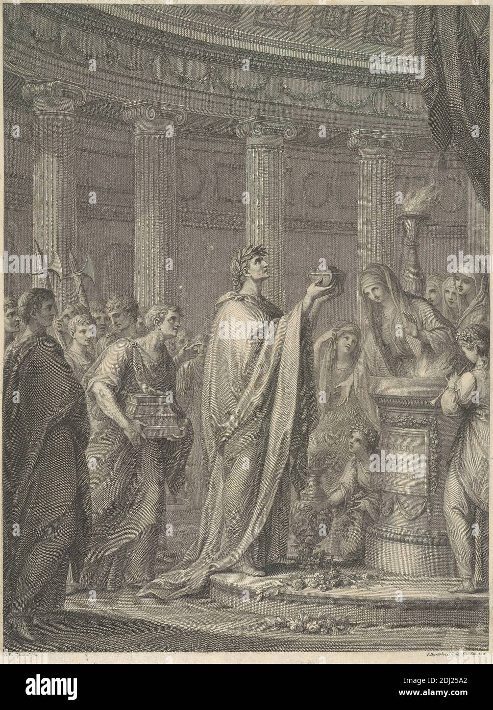 A Man (? Military Hero or ? Poet) offering Gifts at the Altar of Venus ...