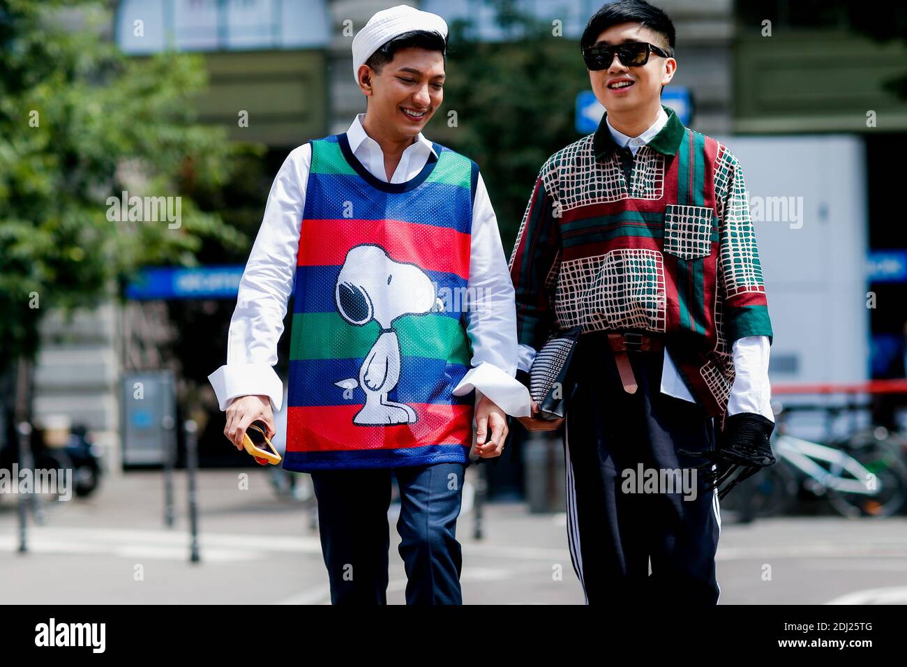 Street style, Bryan Boy and Declan Chan arriving at Jil Sander Spring ...