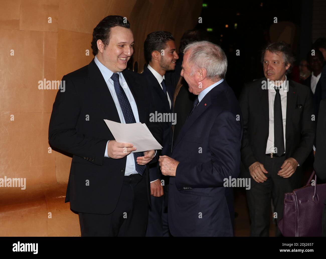 Martin Rey-Chirac and Francois Pinault attending the opening of the ...