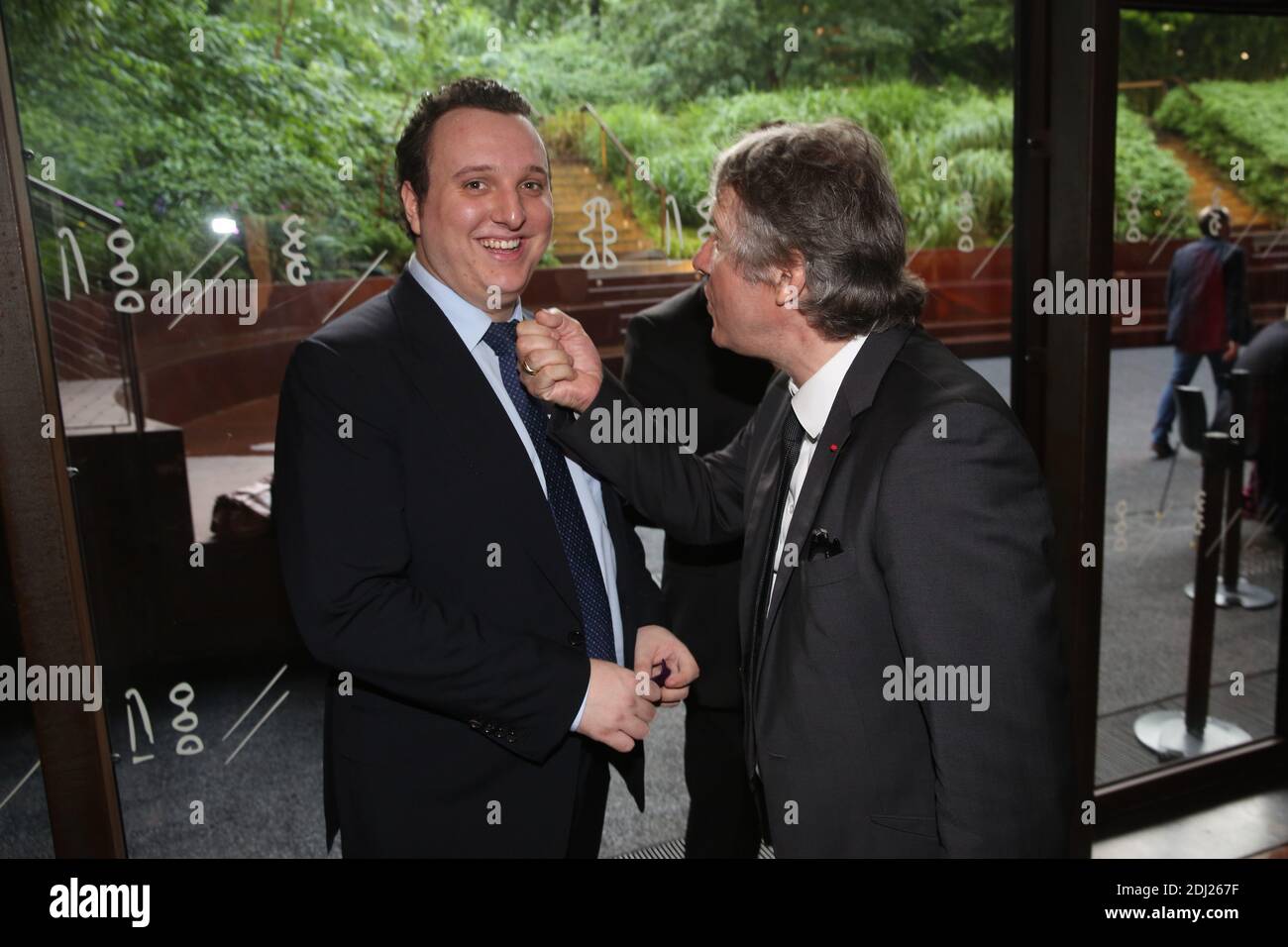 Thierry Rey and his son Martin Rey-Chirac attending the opening of the ...