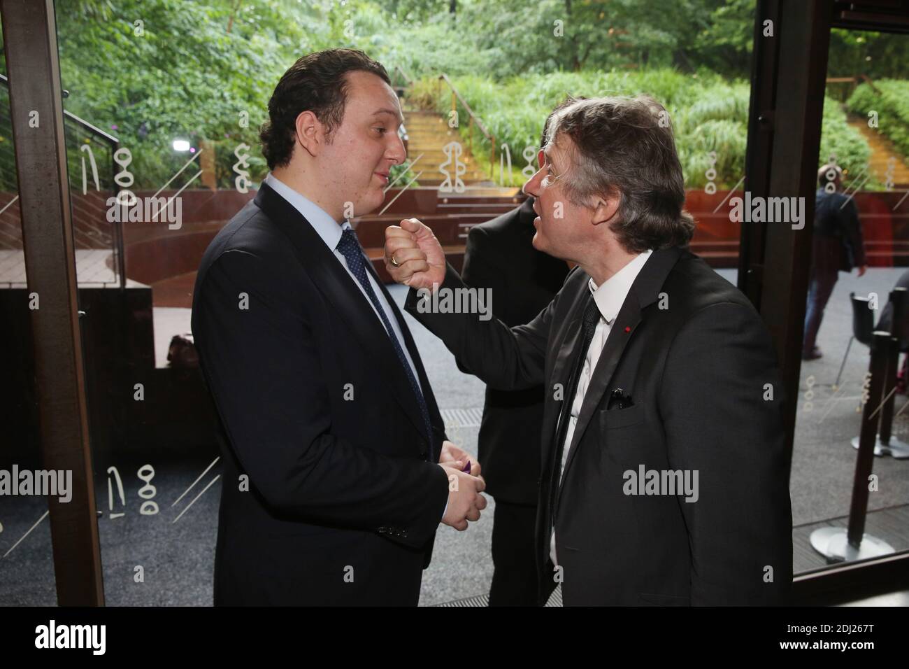 Thierry Rey and his son Martin Rey-Chirac attending the opening of the ...