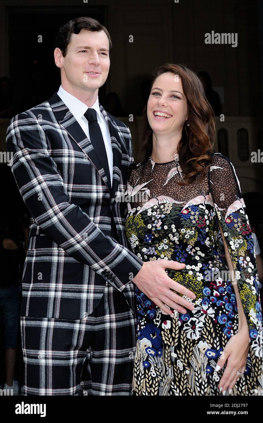 Benjamin Walker and Kaya Scodelario arriving at the Valentino show ...