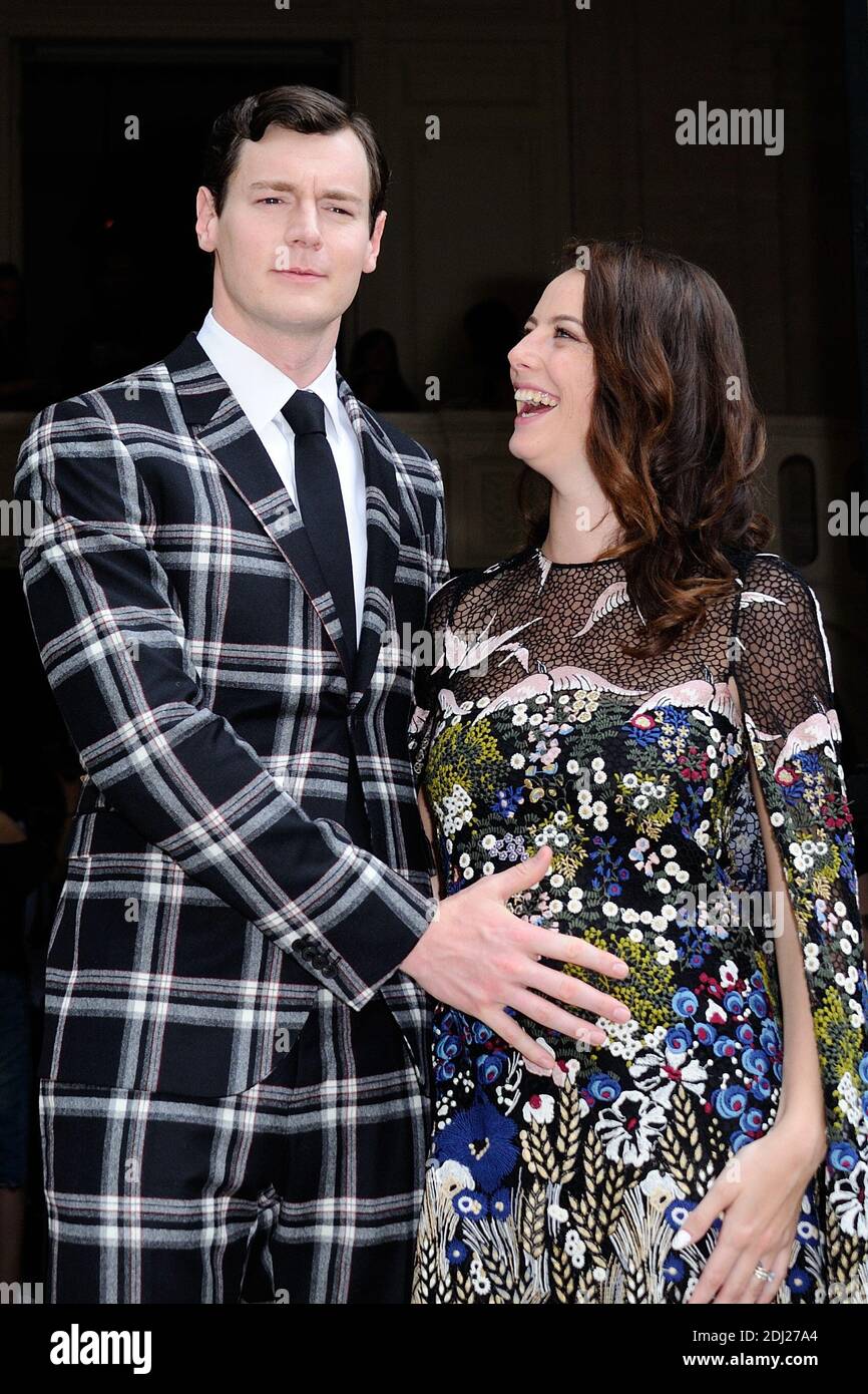Benjamin Walker and Kaya Scodelario arriving at the Valentino show ...