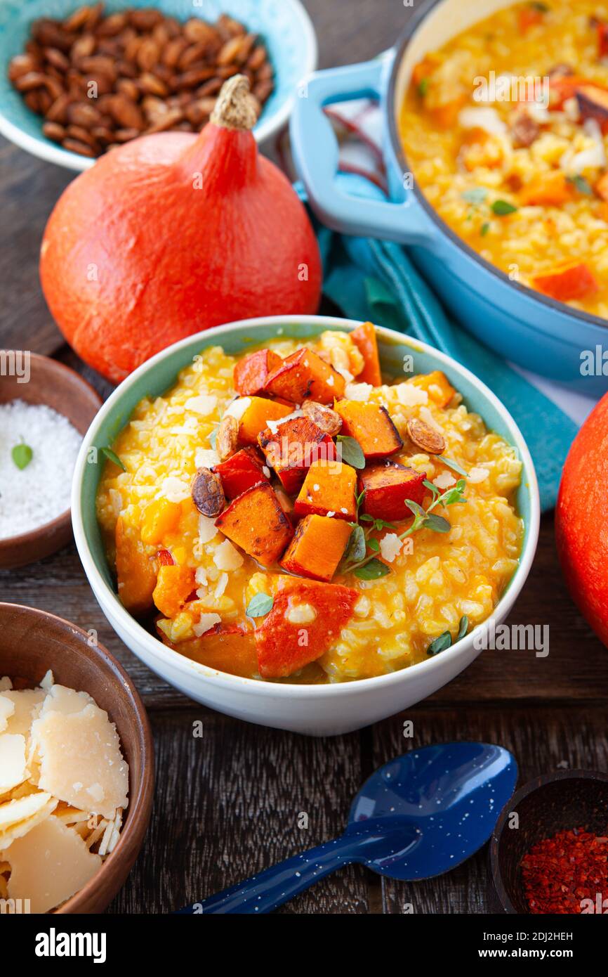 Bowl rich creamy pumpkin hi-res stock photography and images - Alamy