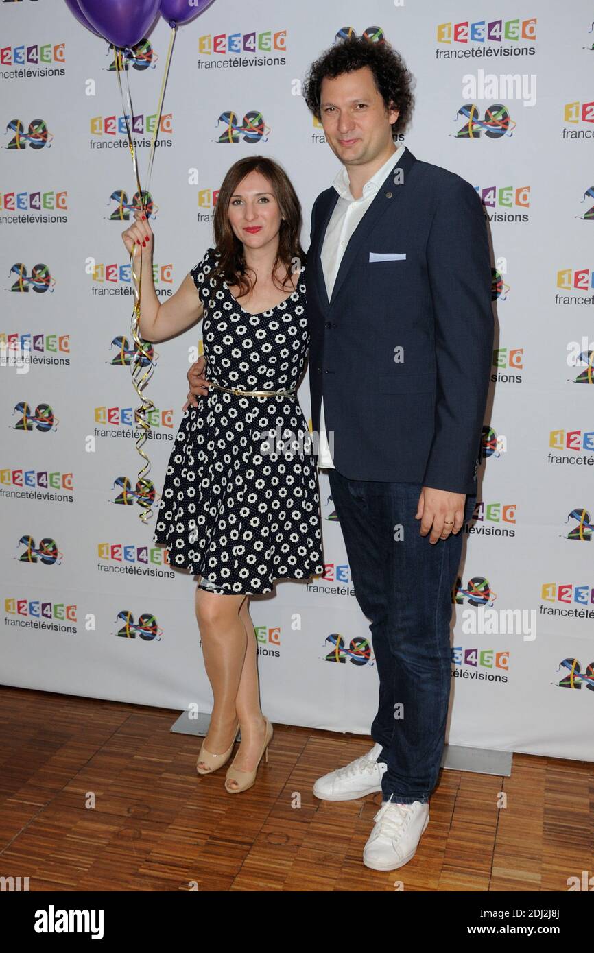 Magician Eric Antoine and his wife Calista Sinclair-Antoine attending the France Televisions ...