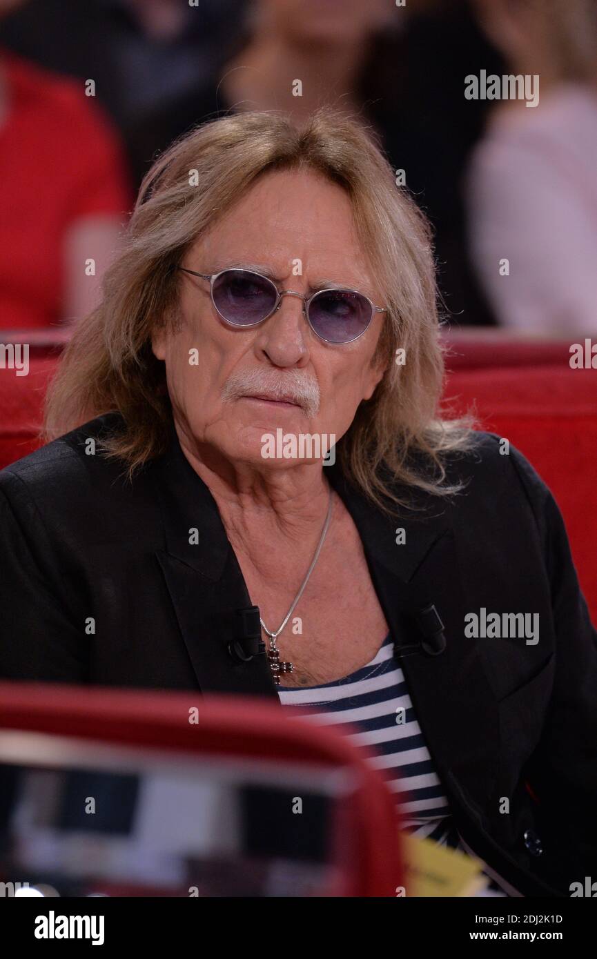 Singer Christophe A the taping of Vivement Dimanche in Paris, France ...