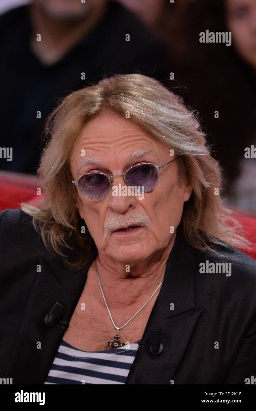 Singer Christophe A the taping of Vivement Dimanche in Paris, France ...