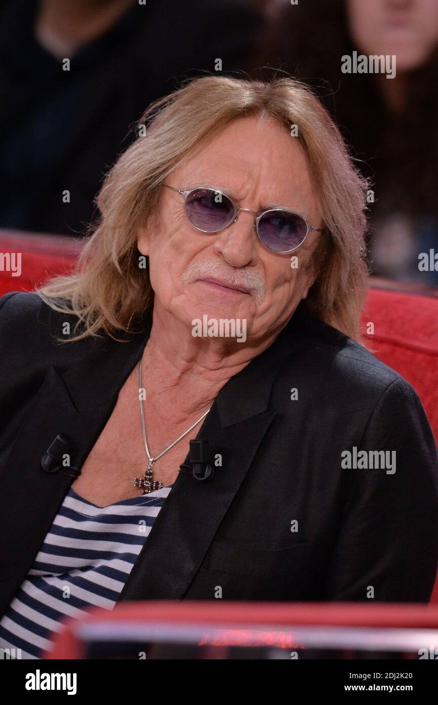 Singer Christophe A the taping of Vivement Dimanche in Paris, France ...