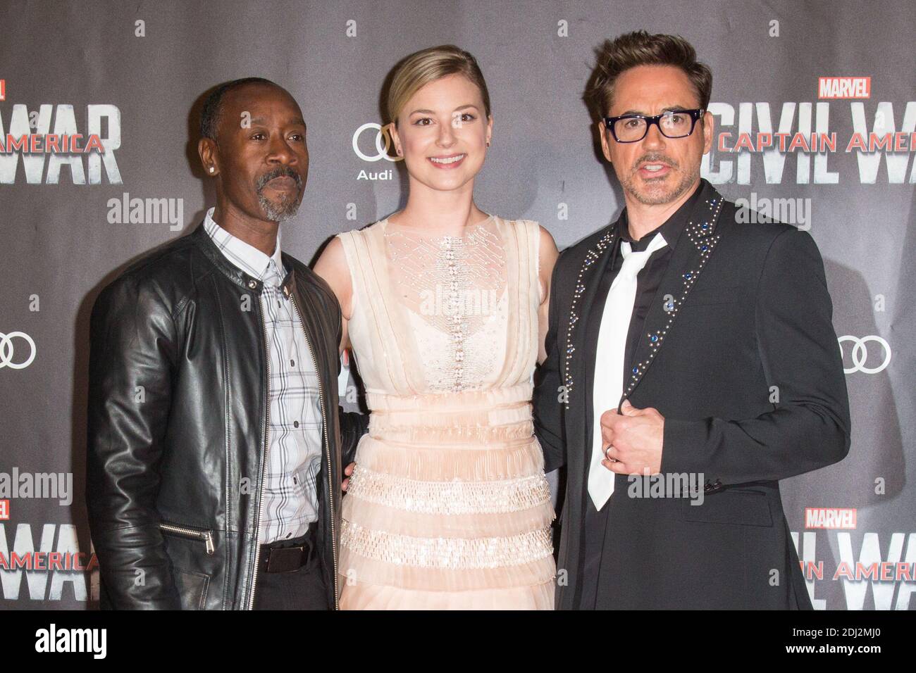 DON CHEADLE, EMILY VANCAMP AND ROBERT DOWNEY JR. - PREMIERE DU FILM ...