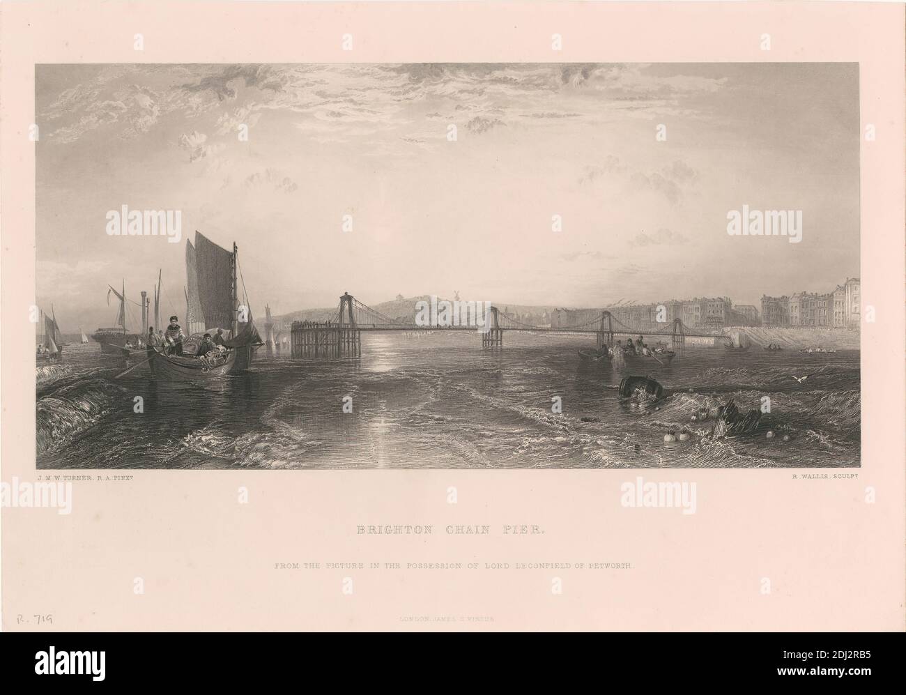 The Chain Pier, Brighton, Robert Wallis, 1794–1878, British, after ...