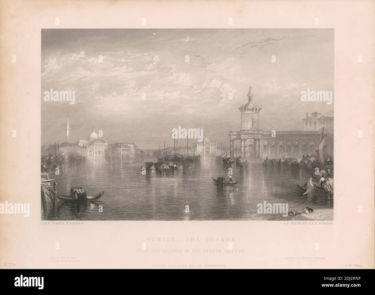 Venice, The Dogana, James T. Willmore, 1800–1863, British, after Joseph ...