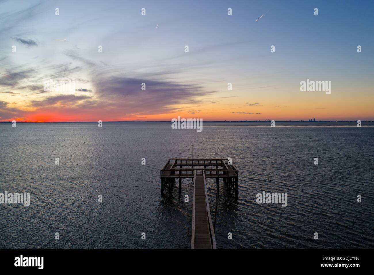 Mobile Bay at sunset Stock Photo - Alamy