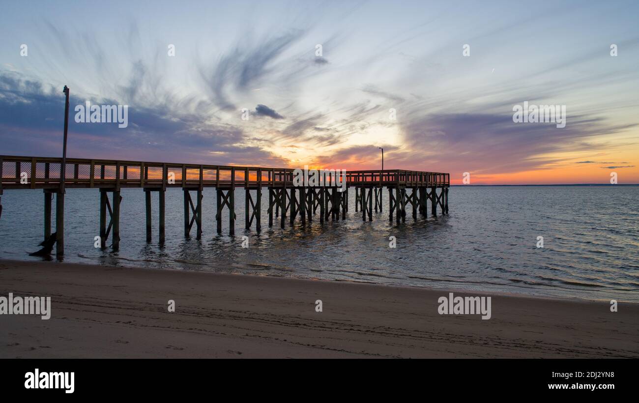 Mobile Bay at sunset Stock Photo - Alamy