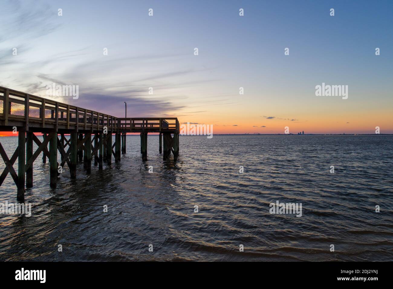 Mobile Bay at sunset Stock Photo - Alamy