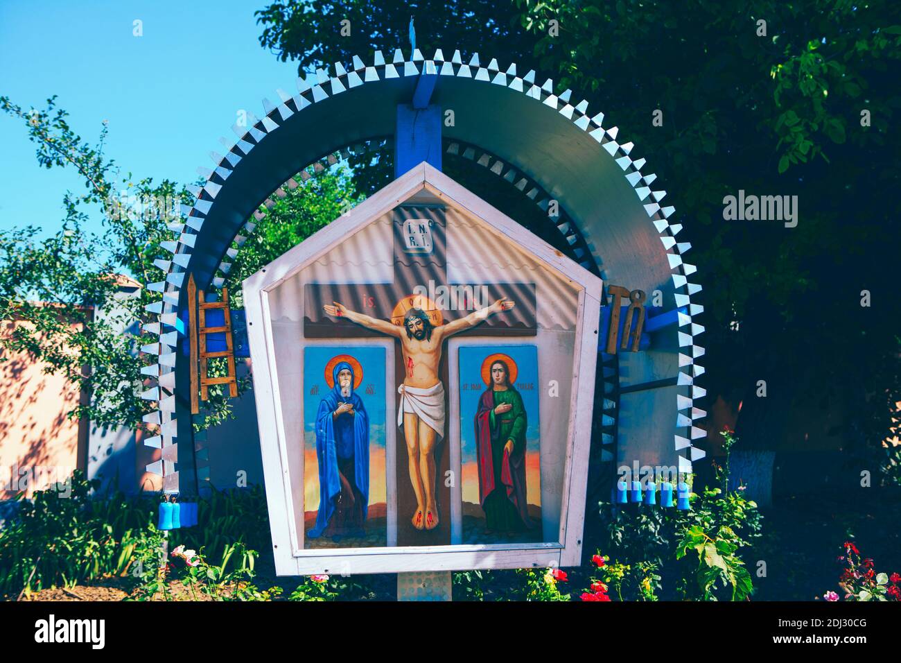 Christian crucifix . Religious theme with Jesus with Cross Stock Photo ...