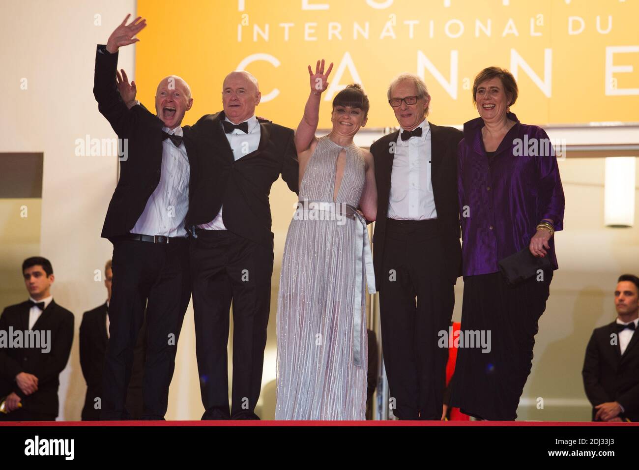 Paul Laverty, Dave Johns, actress Hayley Squires, director Ken Loach ... Paul Laverty, Dave Johns, actress Hayley Squires, director Ken Loach ...