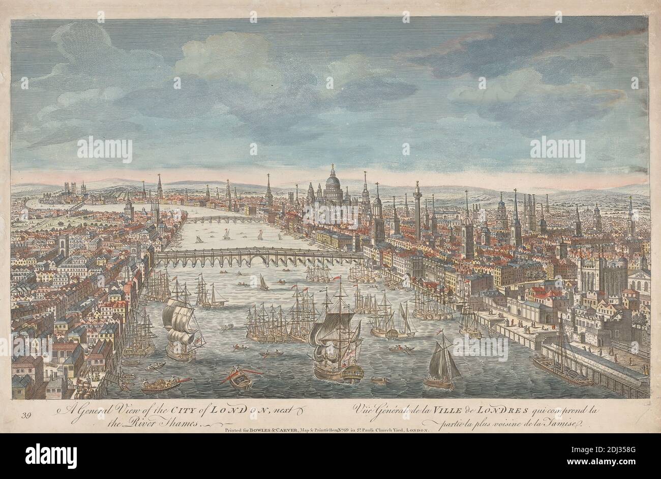 A General View of the City of London, next the River Thames, unknown ...