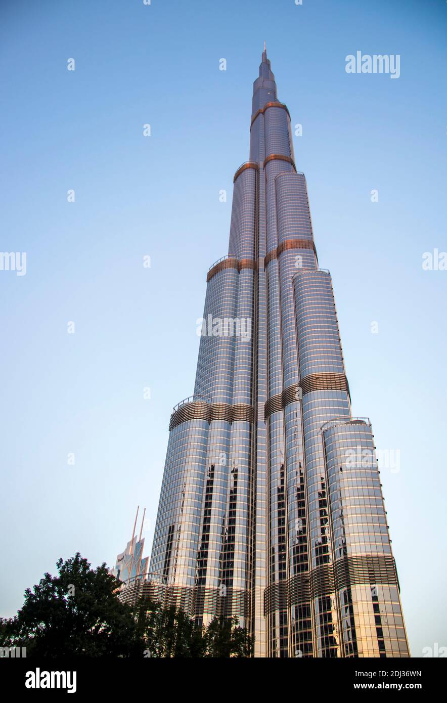 View of a tallest building in the world Burj Khalifa in Dubai, UAE ...