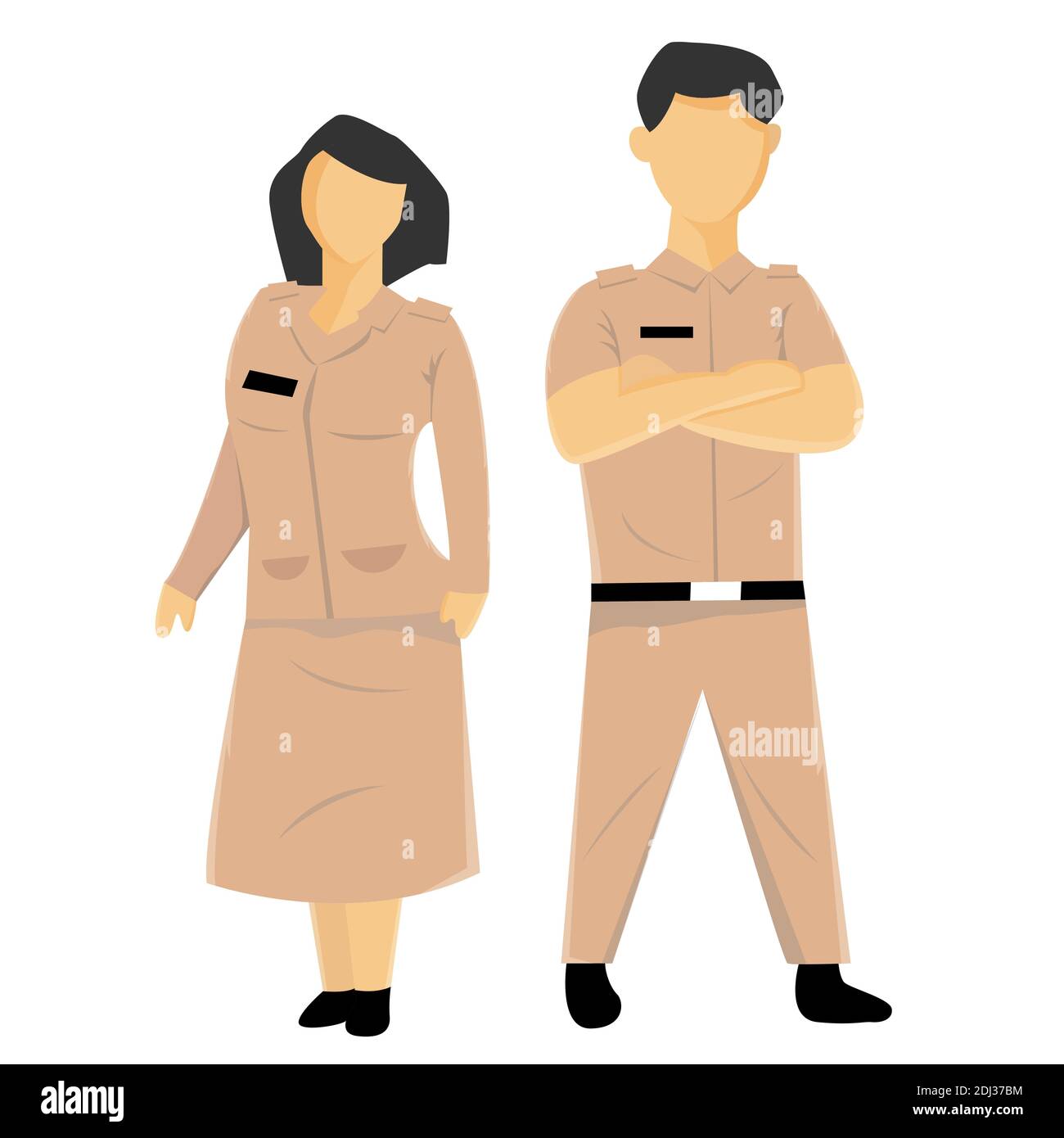 Illustration vector design of government employees, pegawai negeri ...