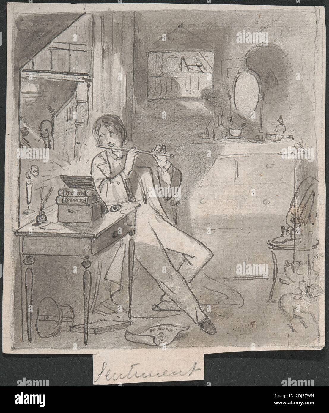 Sentiment, Adelaide Claxton, 1858–1905, British, undated, Pen and black ...