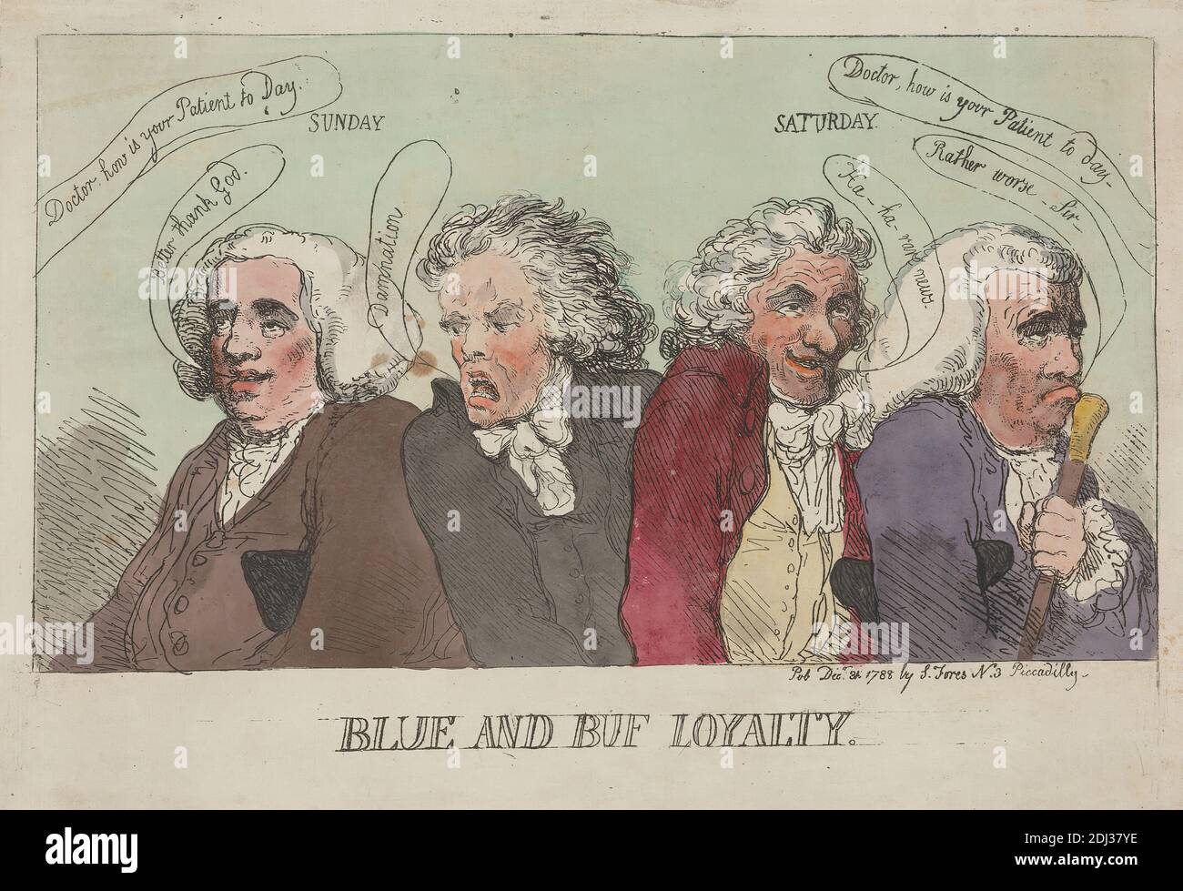 Blue and Buf Loyalty, Thomas Rowlandson, 1756–1827, British, 1788 ...