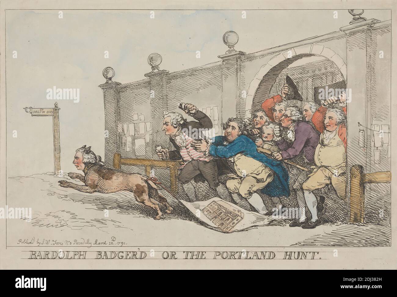 Bardolph Badger'd Or the Portland Hunt, Thomas Rowlandson, 1756–1827 ...