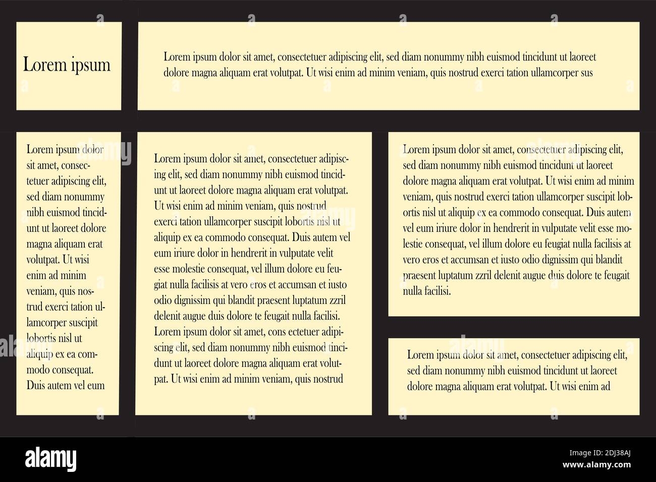 A simple grid copy space layout design Stock Vector Image & Art - Alamy