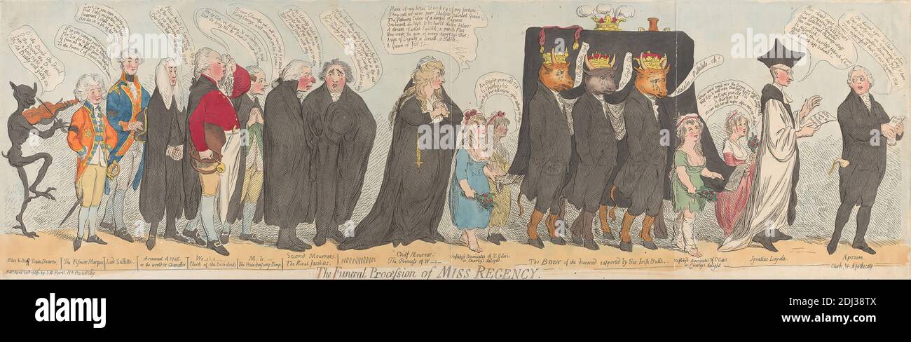 The Funeral Procession of Miss Regency, James Gillray, 1757–1815 ...