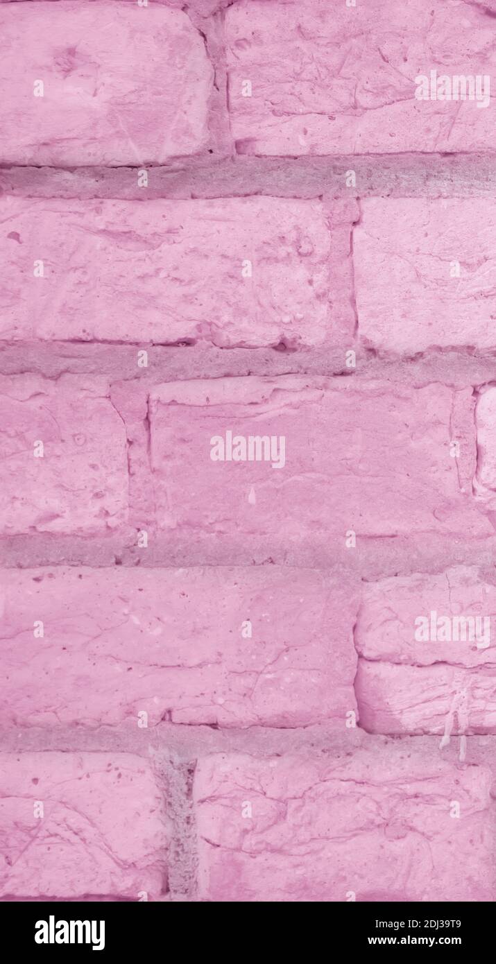 Pink brick wall. Brick texture in a delicate shade Stock Photo - Alamy