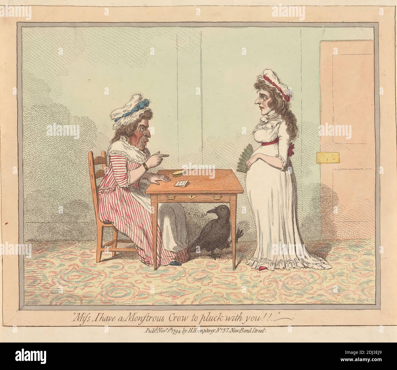 Miss, I Have a Monstrous Crow to Pluck with You!, James Gillray, 1757 ...